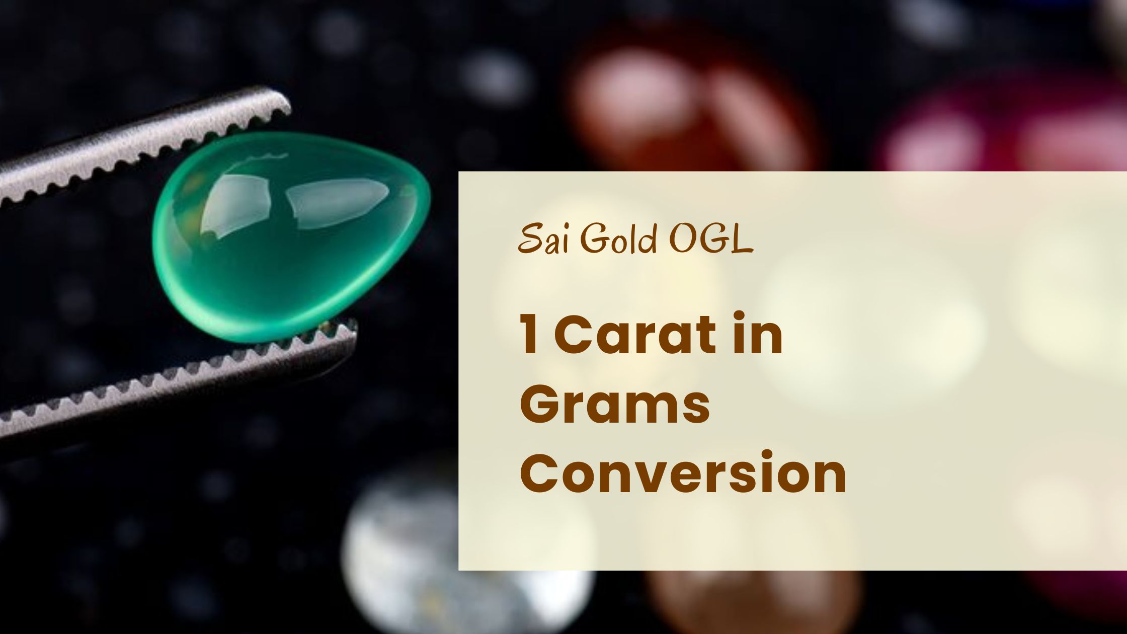 1 Carat in Grams Conversion | Sai Gold OGL